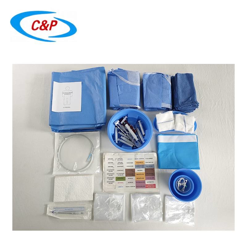 CE ISO13485 Hospital Sterile Surgical Drape Pack for Angiography